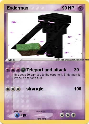 Pokémon Enderman 693 693 - Teleport and attack - My Pokemon Card