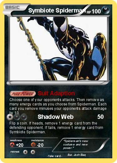 Pokémon Symbiote Spiderman 3 3 - Suit Adaption - My Pokemon Card