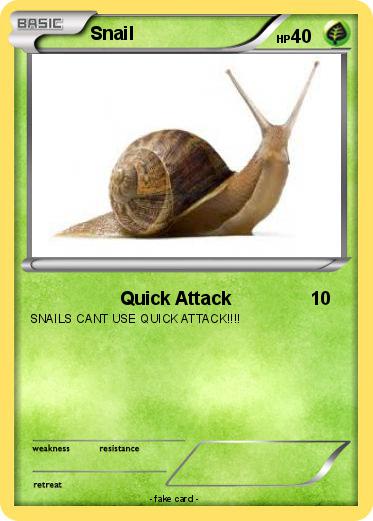 Pokémon Snail 49 49 - Quick Attack - My Pokemon Card