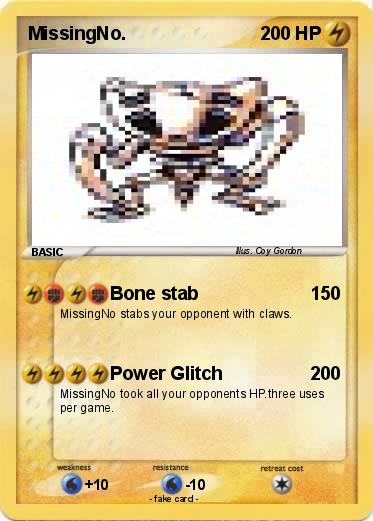 Pokémon MissingNo 979 979 - Bone stab - My Pokemon Card