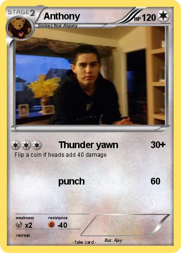 Pokémon Anthony 1211 1211 - Thunder yawn - My Pokemon Card