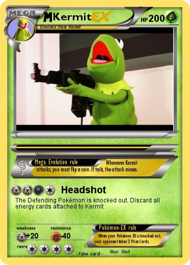 Pokémon Kermit 256 256 - Headshot - My Pokemon Card