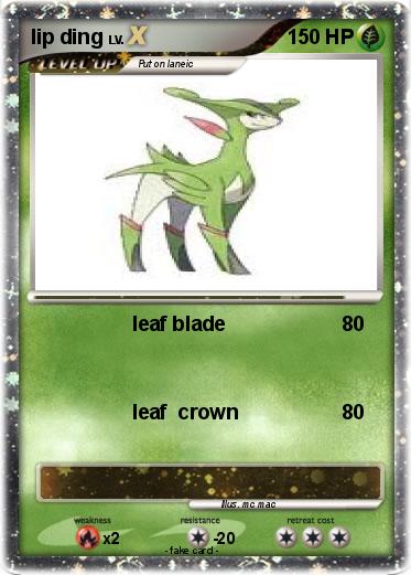 Pokémon lip ding - leaf blade - My Pokemon Card