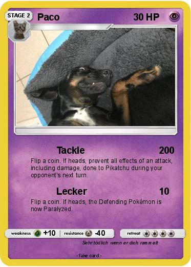 Pokémon Paco 94 94 - Tackle - My Pokemon Card