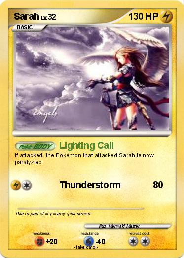 Pokémon Sarah 400 400 - Lighting Call - My Pokemon Card