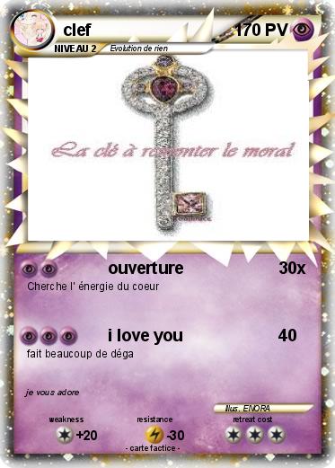 Pokémon clef - ouverture - Ma carte Pokémon