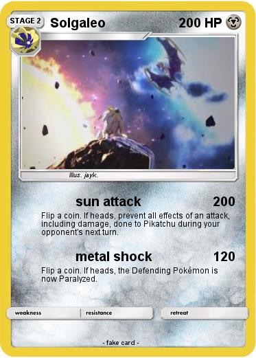 Pokémon Solgaleo 811 811 - sun attack - My Pokemon Card