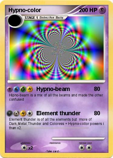Pokémon Hypno color - Hypno-beam - My Pokemon Card