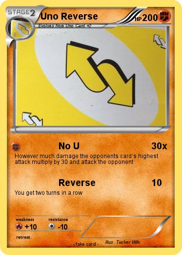 Pokémon Uno Reverse 9 9 - No U - My Pokemon Card
