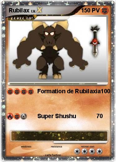 Pokémon Rubilax 25 25 - Formation de Rubilaxia100 - Ma carte Pokémon