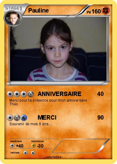 Pokémon Pauline 101 101 - ANNIVERSAIRE - Ma carte Pokémon