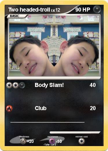 Pokémon Two headed troll - Body Slam! - My Pokemon Card