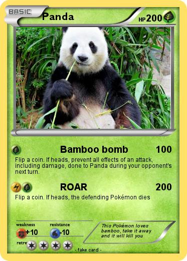 Pokémon Panda 1011 1011 - Bamboo bomb - My Pokemon Card