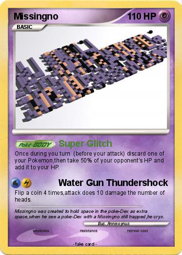Pokémon Missingno 829 829 - Super Glitch - My Pokemon Card