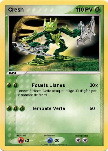 Pokémon Gresh 3 3 - Fouets Lianes - Ma carte Pokémon