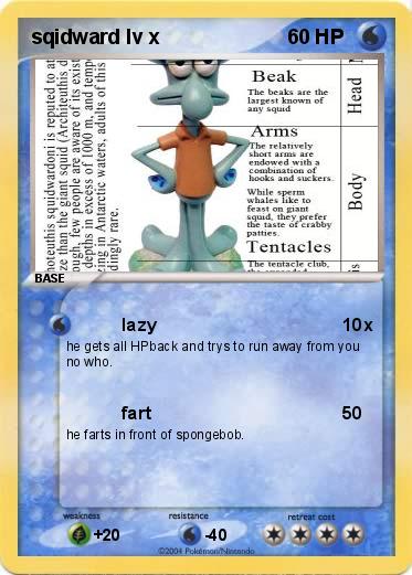 Pokémon sqidward lv x - lazy - My Pokemon Card
