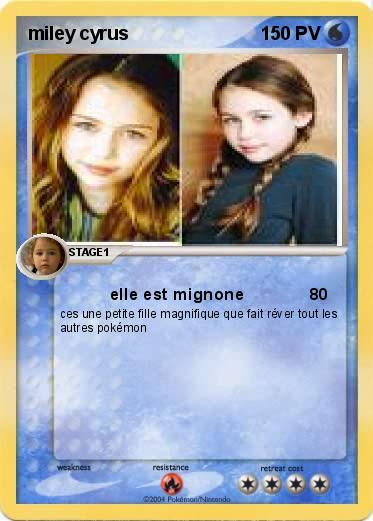 Pokémon miley cyrus 27 27 - elle est mignone - Ma carte Pokémon