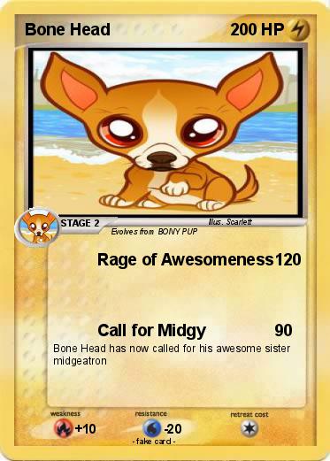Pokémon Bone Head 2 2 - Rage of Awesomeness - My Pokemon Card