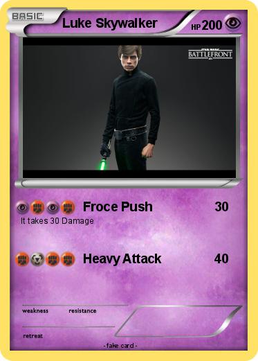Pokémon Luke Skywalker 281 281 - Froce Push - My Pokemon Card