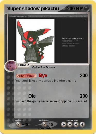 Pokémon Super shadow pikachu 1 1 - Bye - My Pokemon Card