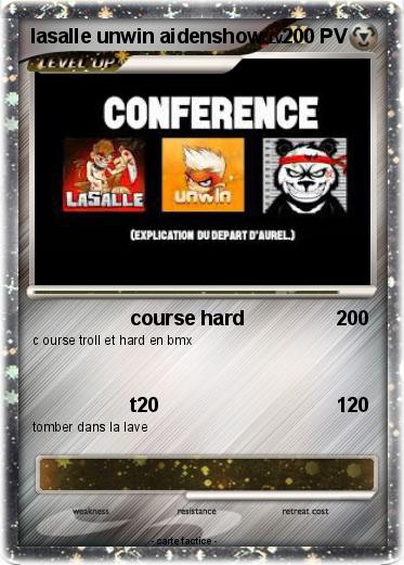 Pokémon lasalle unwin aidenshow - course hard - Ma carte Pokémon