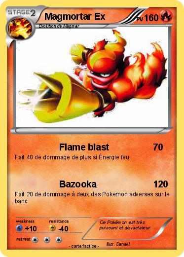 Pokémon Magmortar Ex 4 4 - Flame blast - Ma carte Pokémon