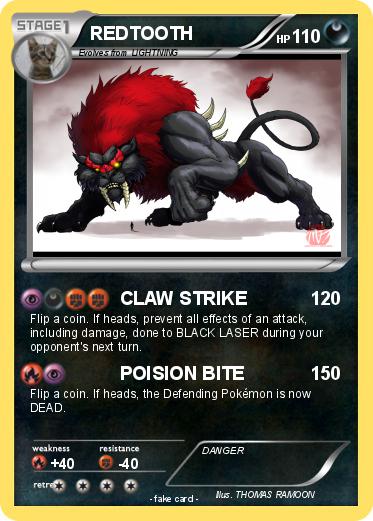 Pokémon REDTOOTH - CLAW STRIKE - My Pokemon Card