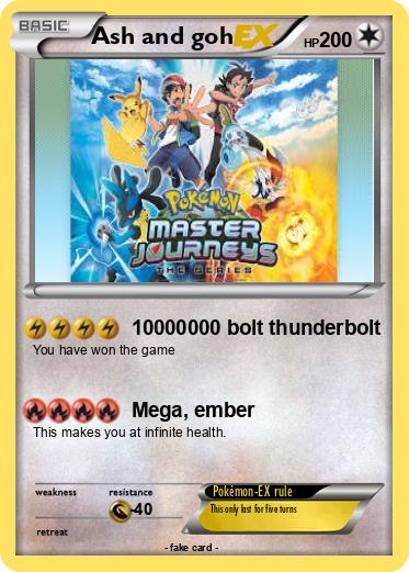 Pokémon Ash and goh 4 4 - 10000000 bolt thunderbolt - My Pokemon Card