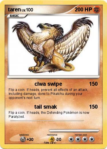 Pokémon taren - clwa swipe - My Pokemon Card