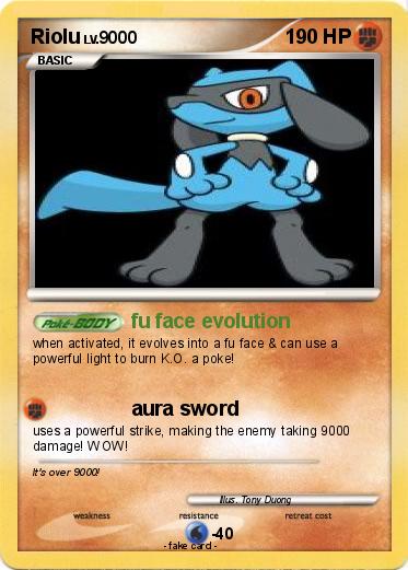 Pokémon Riolu 273 273 - fu face evolution - My Pokemon Card