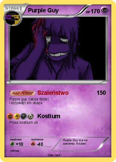 Pokémon Purple Guy 60 60 - Szaleństwo - Twoja własna karta pokemon