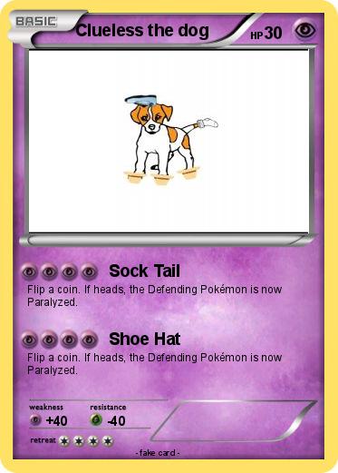 Pokémon Clueless the dog - Sock Tail - My Pokemon Card