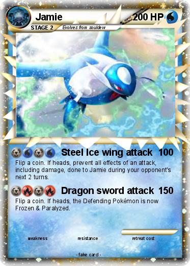 Pokémon Jamie 134 134 - Steel Ice wing attack - My Pokemon Card
