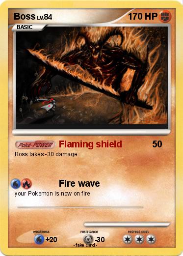 Pokémon Boss 684 684 - Flaming shield - My Pokemon Card