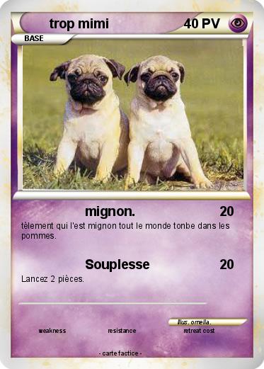 Pokémon trop mimi 42 42 - mignon. - Ma carte Pokémon