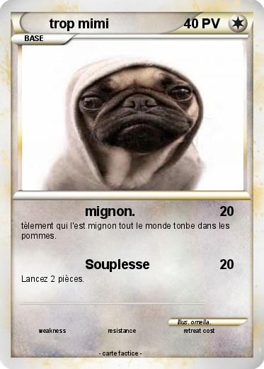 Pokémon trop mimi 35 35 - mignon. - Ma carte Pokémon