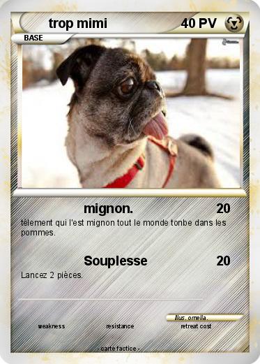 Pokémon trop mimi 37 37 - mignon. - Ma carte Pokémon