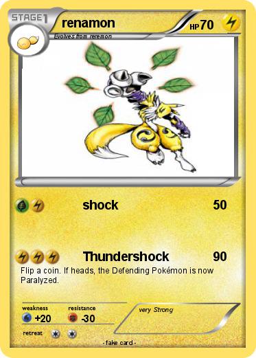Pokémon renamon 49 49 - shock - My Pokemon Card