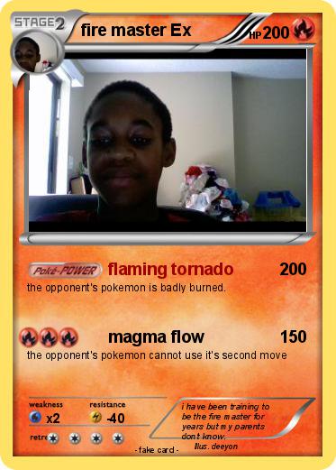 Pokémon fire master Ex - flaming tornado - My Pokemon Card