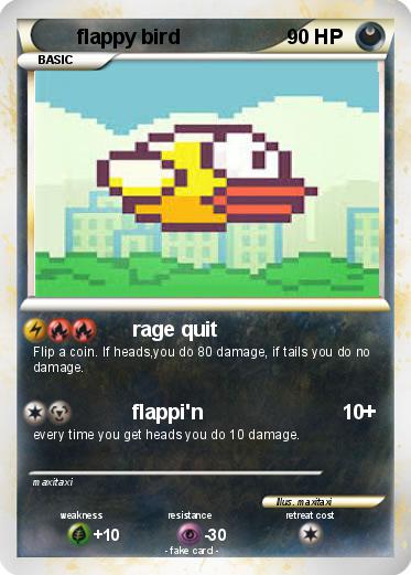 Pokémon flappy bird 127 127 - rage quit - My Pokemon Card