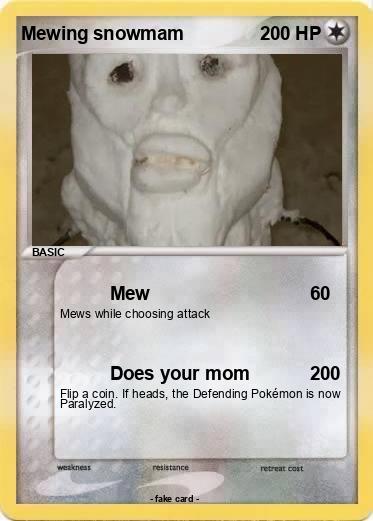 Pokémon Mewing snowmam - Mew - My Pokemon Card