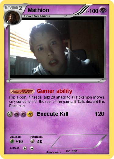 Pokémon Mathion - Gamer ability - My Pokemon Card