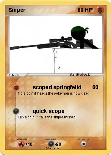 Pokémon Sniper 1020 1020 - scoped springfeild - My Pokemon Card