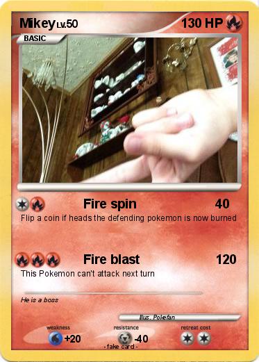 Pokémon Mikey 220 220 - Fire spin - My Pokemon Card