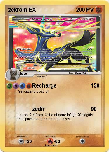 Pokémon zekrom EX 713 713 - Recharge - Ma carte Pokémon
