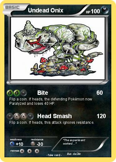 Pokémon Undead Onix - Bite - My Pokemon Card