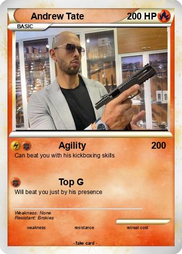 Pokémon Andrew Tate 21 21 - Agility - My Pokemon Card