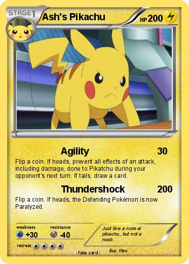 Pokémon Ash s Pikachu 797 797 - Agility - My Pokemon Card