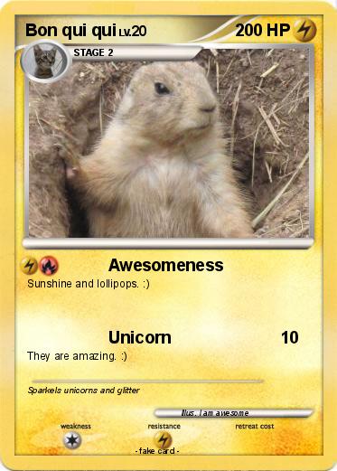 Pokémon Bon qui qui 5 5 - Awesomeness - My Pokemon Card