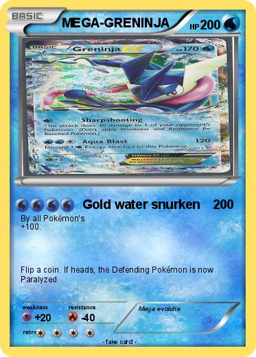 Pokémon MEGA GRENINJA 64 64 - Gold water snurken - My Pokemon Card